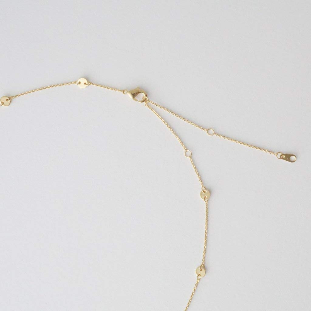 Honeycat Milky Way Disc Chain Necklace in Gold, Rose Gold, or Silver | Minimalist, Delicate Jewelry (Gold)