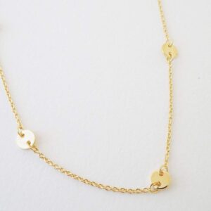 Honeycat Milky Way Disc Chain Necklace in Gold, Rose Gold, or Silver | Minimalist, Delicate Jewelry (Gold)