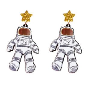 cutiejewelry womens teens teenagers astronaut astro cartoon novelty science space star space dangle earrings (astronaut)