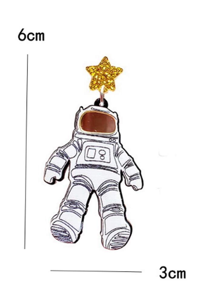 CutieJewelry Womens Teens Teenagers Astronaut Astro Cartoon Novelty Science Space Star Space Dangle Earrings (Astronaut)