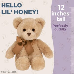 Bearington Lil' Honey The Brown Teddy Bear Plush, 12 Inch Bear Stuffed Animal