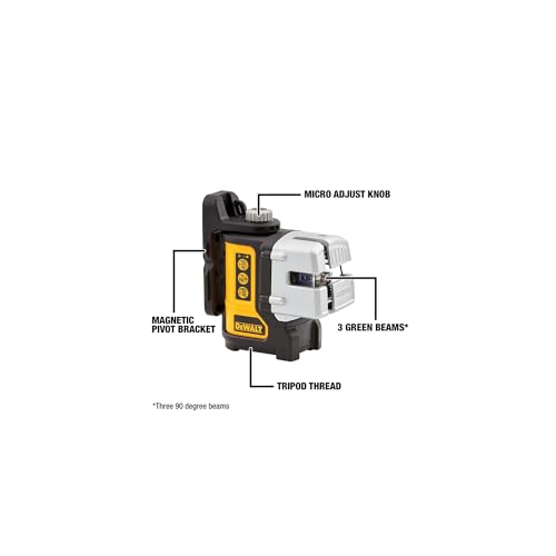 DEWALT Laser Level, Multi-Line, Green, 30-Foot Range (One Size)