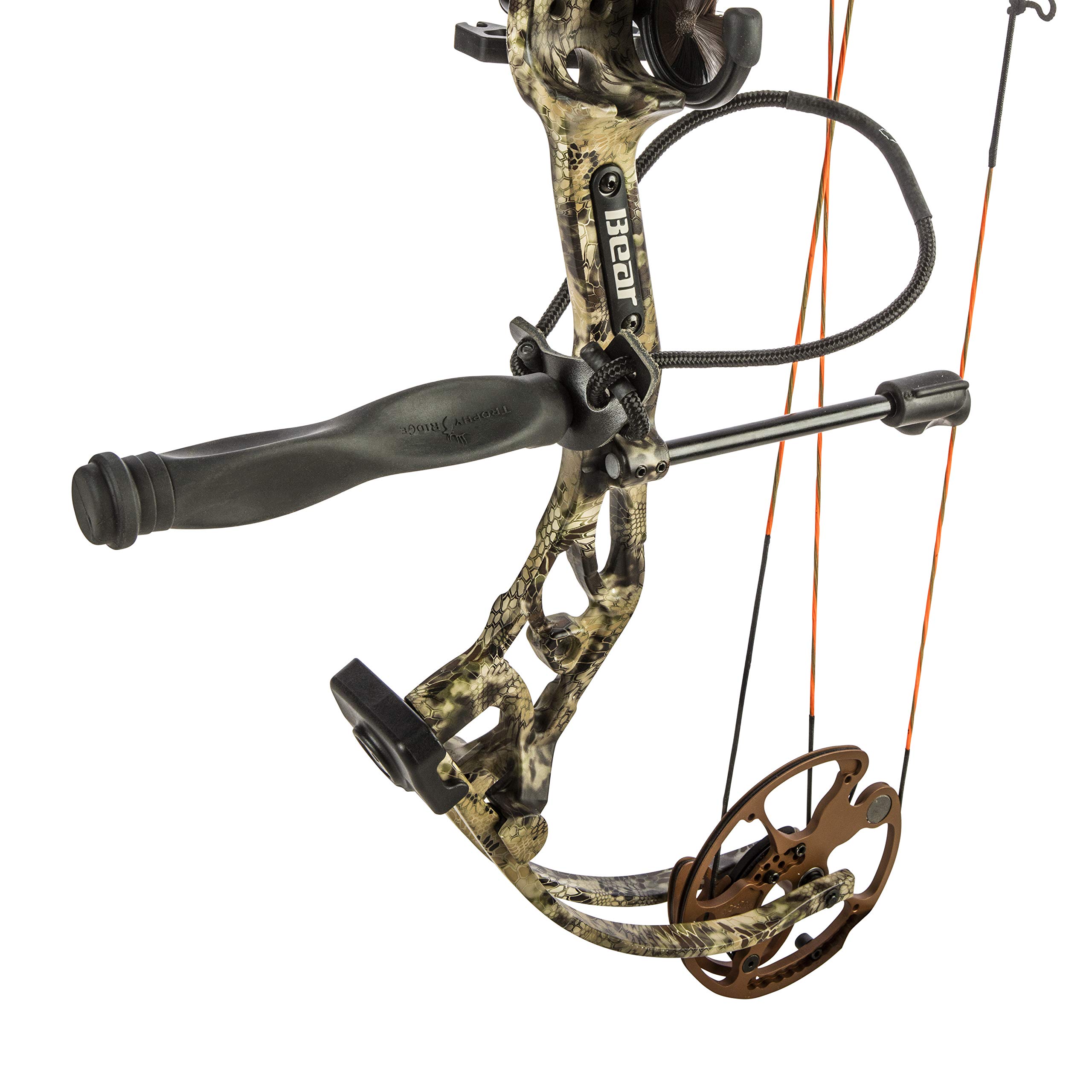 Trophy Ridge Blitz 6" Archery Bow Stabilizer with Wrist Sling and Leather Mount - Constructed of Noise and Vibration Dampening Rubber, Improved Bow Balance, Easy Installation, Rugged Durability, Black