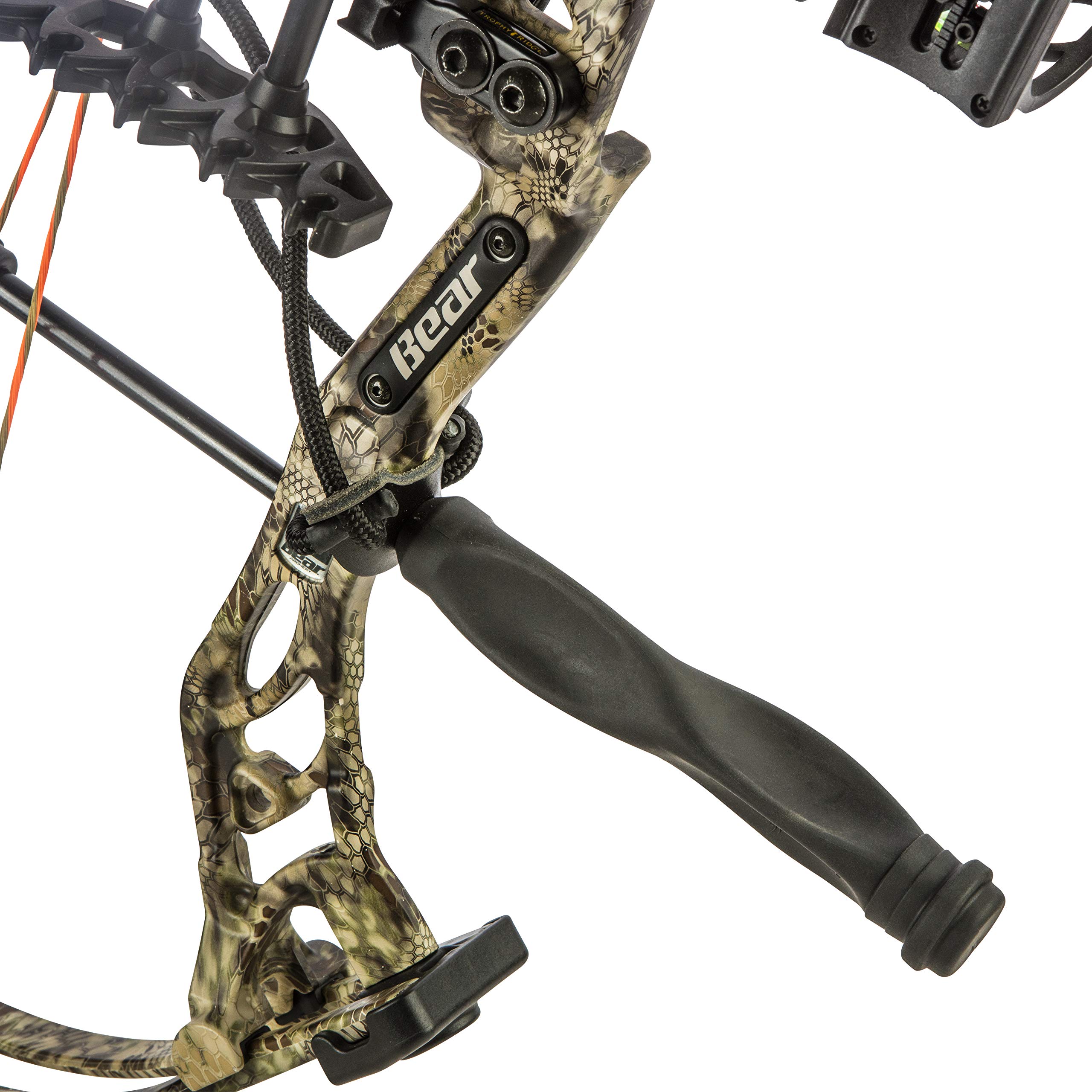 Trophy Ridge Blitz 6" Archery Bow Stabilizer with Wrist Sling and Leather Mount - Constructed of Noise and Vibration Dampening Rubber, Improved Bow Balance, Easy Installation, Rugged Durability, Black