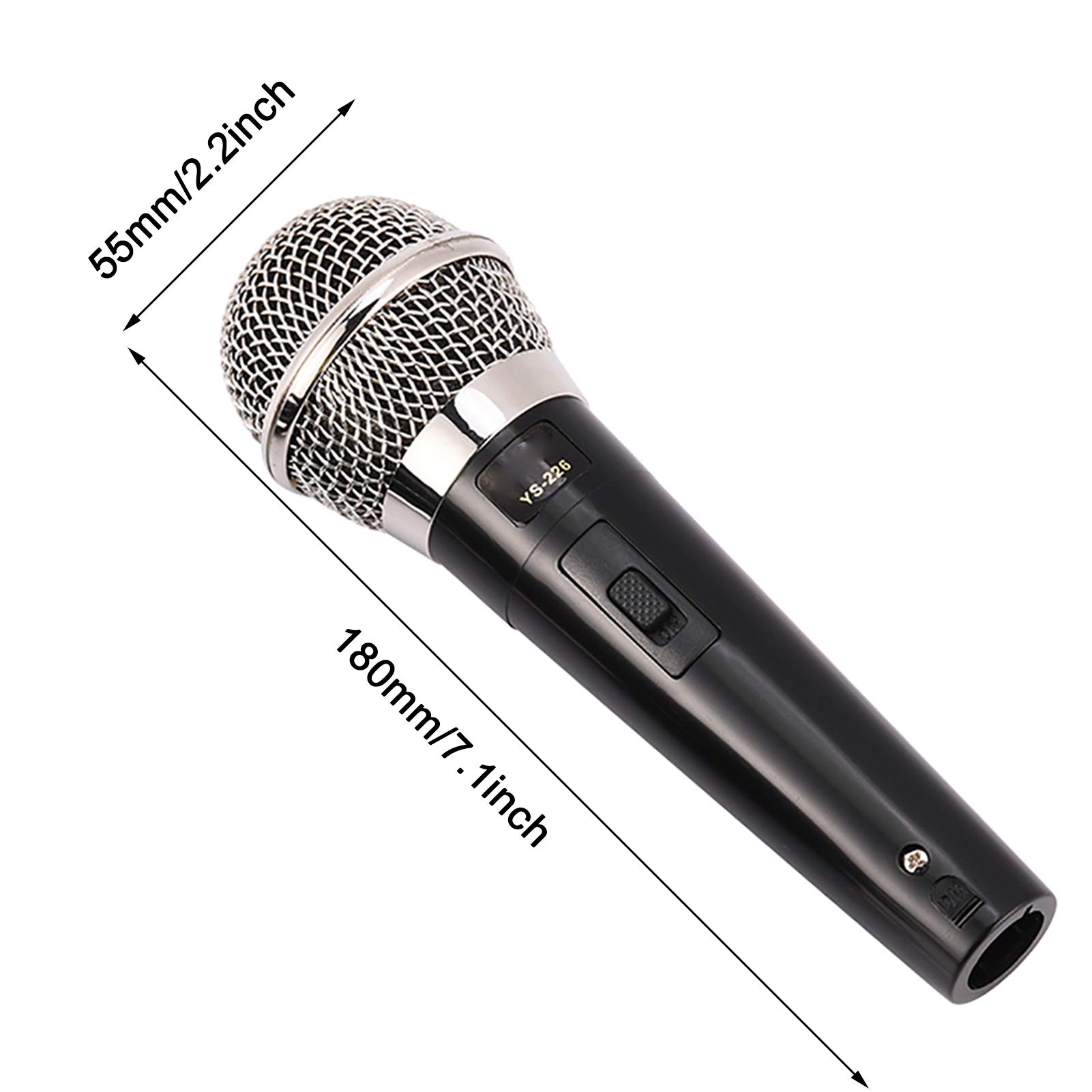 Serounder Wired Dynamic Microphone, Professional Handheld Wired Omni-Directional Microphone Clear Voice for Karaoke Vocal Music Performance