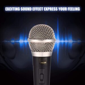 Serounder Wired Dynamic Microphone, Professional Handheld Wired Omni-Directional Microphone Clear Voice for Karaoke Vocal Music Performance