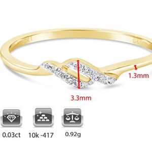 White gold cute diamond ring_O