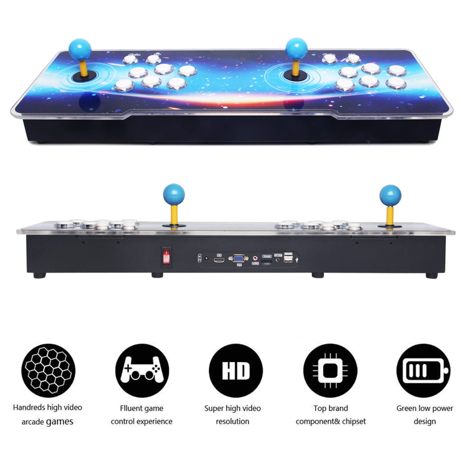 SupYaque 26800 Games in 1 Pandora Box Arcade Console - 3D Games, 1-4 Players - Favorite List, Save/Search/Hide/Pause Game, HDMI VGA to Connect for TV- Powerful Hardware for Arcade Gaming