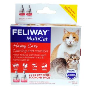 feliway multicat diffuser refill 2 refills 48ml each