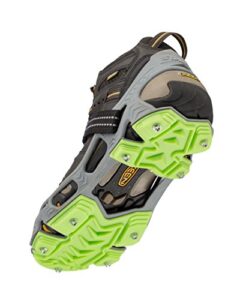 stabilicers hike xp traction cleats for hiking on snow and ice,grey/green, medium (1 pair)