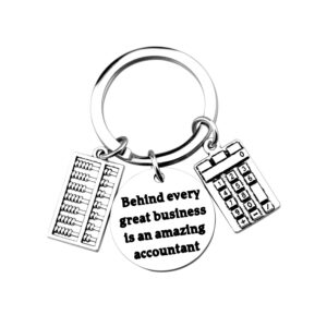 futop accountant gifts behind every great business is an amazing accountant keychain accountant graduation gift cpa keychain(accountant keychain)