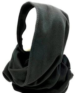 hooded scarf, plush fleece. 10 colors to choose from! super warm hood with generous fabric allowance to wrap around the neck for warmth.