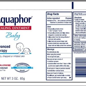 Aquaphor Baby Skin Care Gift Set with Aquaphor Baby Wash and Shampoo, Aquaphor Baby Healing Ointment, Aquaphor Diaper Rash Cream, and WaterWipes, 4 Pieces