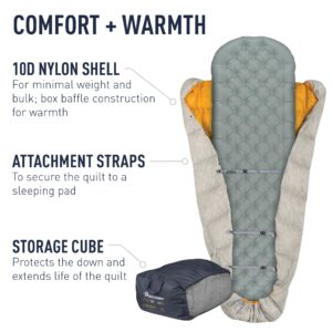 Sea to Summit Ember Ultralight Down Backpacking Quilt, 35-Degree, Regular