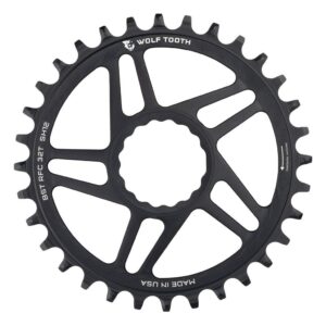 wolf tooth direct mount mountain bike chainrings for race face cinch for shimano 12spd hyperglide+ chain (34 tooth, drop-stop st, boost, mtb)