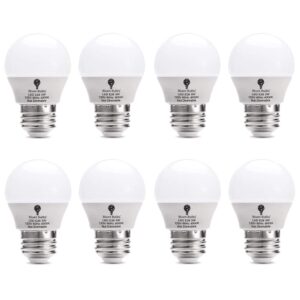 8 pack bluex 3w g14 led light bulb 5000k daylight - 25w equivalent - e26 base 120v - small night light bulbs for bedroom, ceiling fan, table lamp, kitchen, pendant fixtures, dinning room