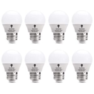 8 pack bluex 3w led light bulb g14 3000k warm white - 25w equivalent - e26 base 120v - small night light bulbs for bedroom, ceiling fan, table lamp, kitchen, pendant fixtures, dinning room