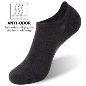 No Show Athletic Socks, ZEALWOOD Unisex Merino Wool Ultra-Light Running Tennis Golf Socks,1/3 Pairs