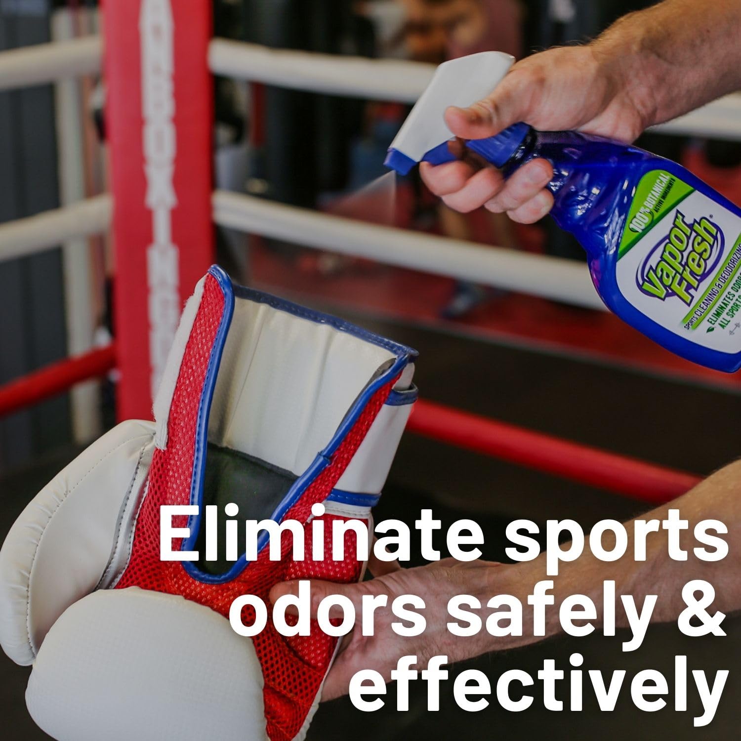 Vapor Fresh Sports Cleaner and Deodorizer - Sports Gear Odor Eliminator, Boxing Glove Deodorizer, Gym Equipment Spray, Natural and Plant Based, 16 Fl Oz (3-Pack)