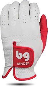 bg bender golf glove | wear on left | (red, mens ml)