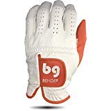 bg bender golf glove | wear on left | (orange, mens ml)