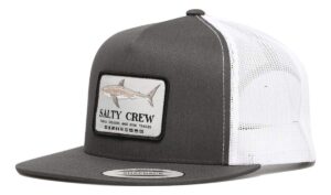 salty crew farallon retro trucker hat charcoalwhite os - baseball hat unisex adjustable for adults premium cotton hat outdoor sports for men and women