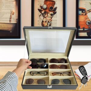 Evelots Eyeglass and Sunglasses Storage Organizer for Multiple Glasses, Closet Display Tray for Eyewear, Watches, and Jewelry - No-Scratch Storage Holder for Nightstand or Dresser