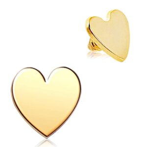 covet jewelry gold plated heart dermal top