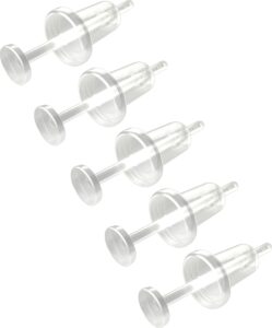 5pc 20g stud earrings cartilage piercing flexible bioflex clear ear lobe retainer bioplast invisible jewelry work school x-ray