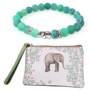 elephant gifts (elephant coinpurse + bracelet) thanksgiving gift christmas gifts