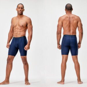 DEVOPS Men's Compression Shorts Underwear (3 Pack) (Large, Black/Charcoal/Navy)