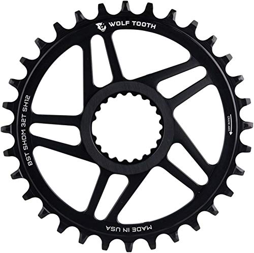 Wolf Tooth Chainrings for Shimano 12-Speed Drivetrains Mountain Bike (32 Tooth, Drop Stop ST, Shimano Direct Mount, Boost, MTB)