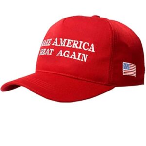 maga hat make america great again donald trump slogan with usa flag cap adjustable 2024 keep america great baseball hat (cotton, red)