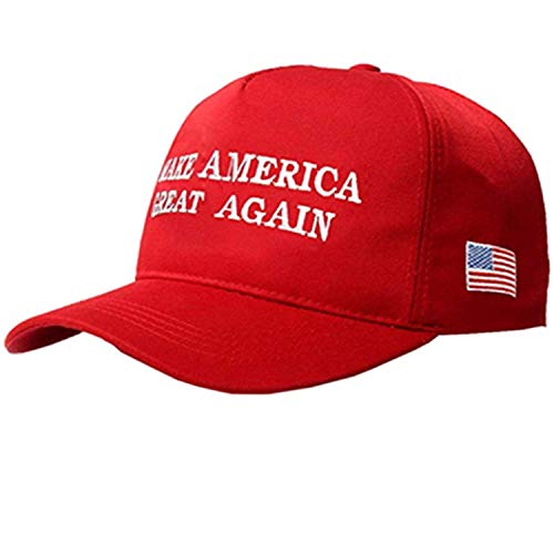 MAGA Hat Make America Great Again Donald Trump Slogan with USA Flag Cap Adjustable 2024 Keep America Great Baseball Hat (Cotton, Red)