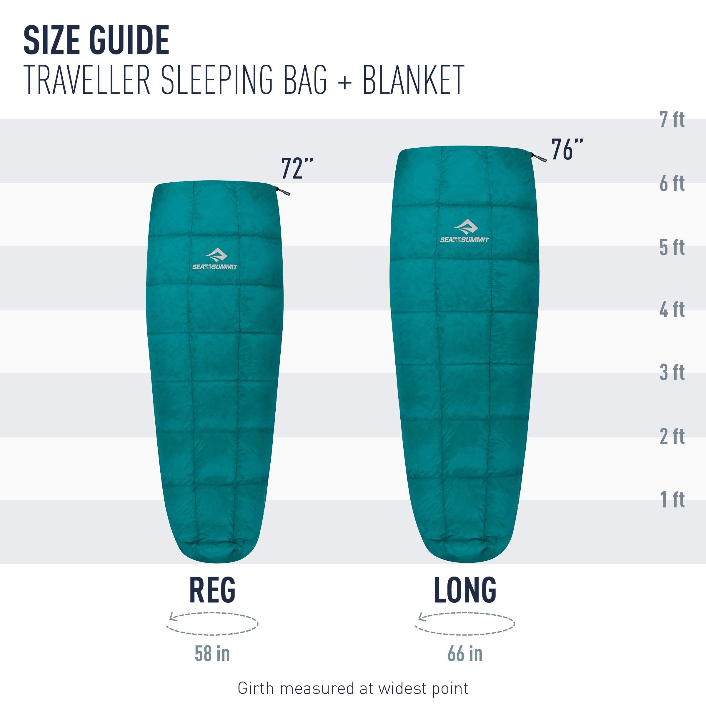 Sea to Summit Traveller Down Sleeping Bag Blanket, 30-Degree, Regular