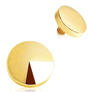 covet jewelry gold plated disc dermal top