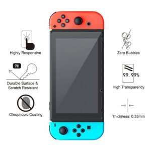 MAEXUS 2 Pcs Switch Screen Protector Tempered Glass Premium HD Clear Anti-Scratch Screen Protector for Nintendo Switch