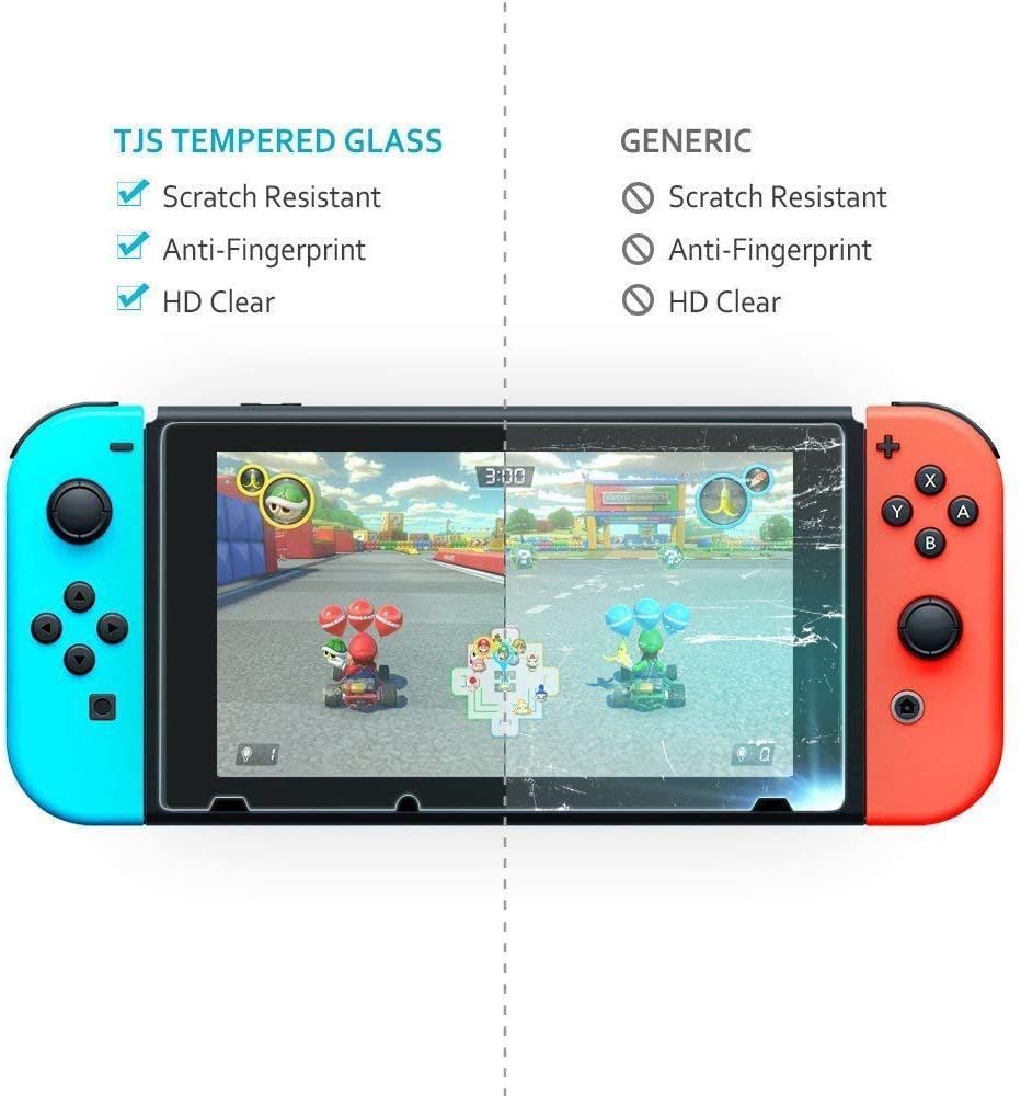 MAEXUS 2 Pcs Switch Screen Protector Tempered Glass Premium HD Clear Anti-Scratch Screen Protector for Nintendo Switch