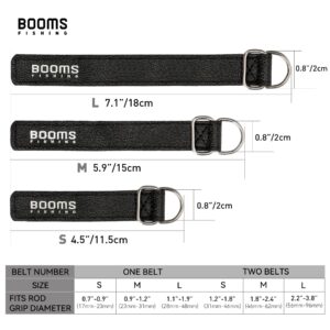 Booms Fishing RB1 Rod Tie Belts Pole Straps 4pcs 5.9"