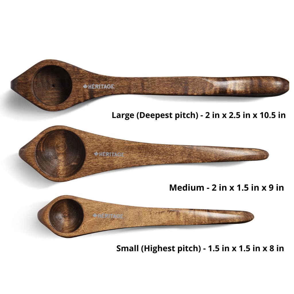 Heritage Musical Spoons Percussion Instrument, Handmade Canadian Maplewood, Natural Wood Folk Sound, Great Gift for Adults And Children With Any Music Experience, Small, Old Fashioned