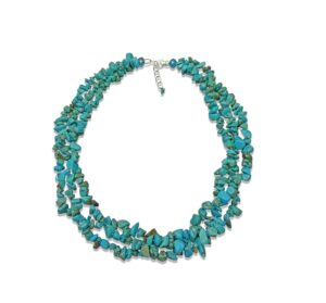 mgr my gems rock! multi-strand blue magnestie turquoise collar torsade statement necklace.