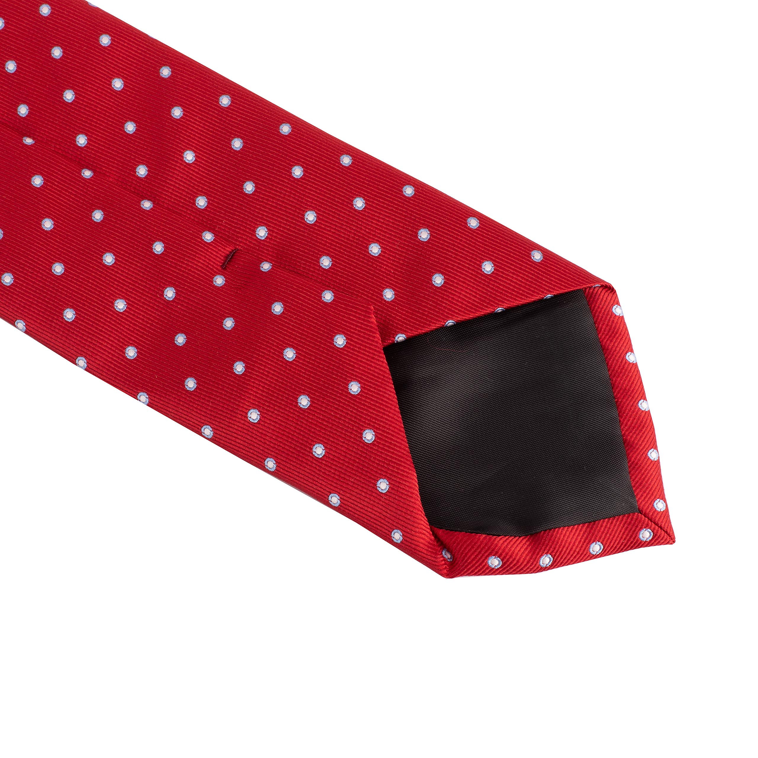 Amazon Essentials Men's Classic Dots Necktie, Red, One Size