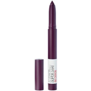 maybelline superstay ink crayon matte longwear lipstick with built-in sharpener, forget the rules, 0.04 ounce