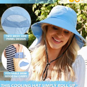 Neck Flap Sun Hat with Wide Brim, UPF 50+ Hiking Safari Fishing hat for Women Men, Sun Protection Hat for Summer Adventures