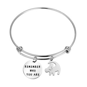 tgbje remember who you are bracelet inspired bangle lion king gift for friend (lion king bangle)