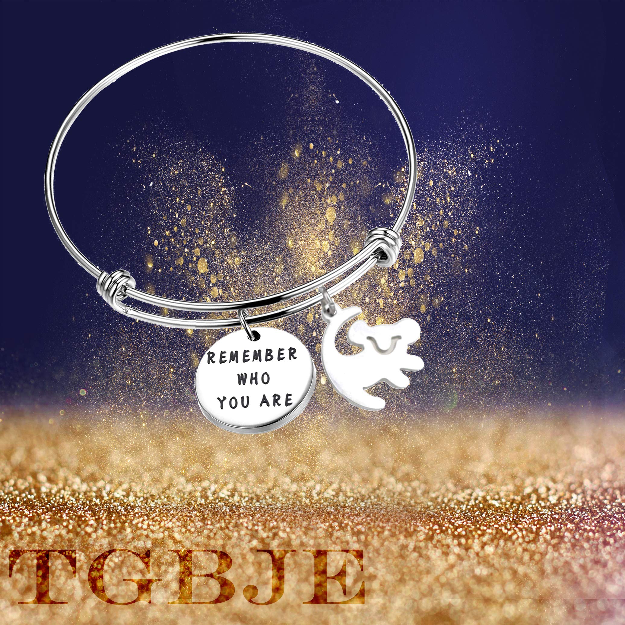 TGBJE Remember Who You Are Bracelet Inspired Bangle Lion King Gift for Friend (Lion King bangle)