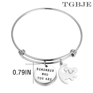 TGBJE Remember Who You Are Bracelet Inspired Bangle Lion King Gift for Friend (Lion King bangle)