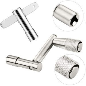 EastRock Drum Keys 3-Pack Drum Tuning Key with Continuous Standard Motion Speed key,Universal Drum Key Tuner (Chrome-Plated Steel)