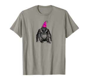 gorilla birthday t-shirt t-shirt