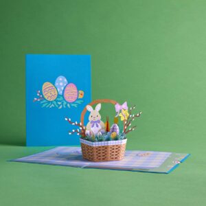 Lovepop Easter Basket Pop Up Card - 3D Card, Religious Easter Cards, Easter Bunny Card , Pop Up Greeting Cards